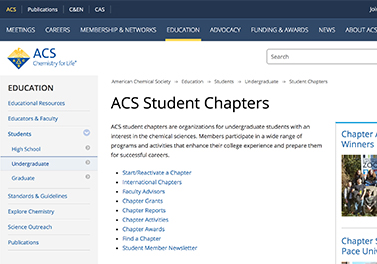 Join an ACS Undergraduate Student Chapter - ACS on Campus